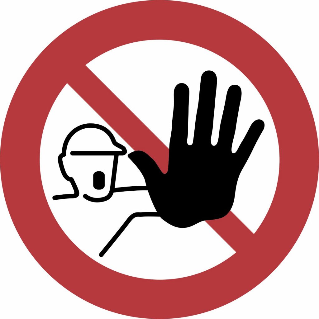 Pictogram Verboden voor onbevoegden sticker - MeerStickers.nl