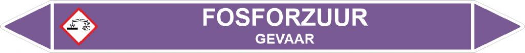 Leidingstickers Leidingmarkering Fosforzuur (Basen) - MeerStickers.nl