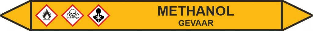 Leidingstickers Leidingmarkering Methanol (Gassen) - MeerStickers.nl
