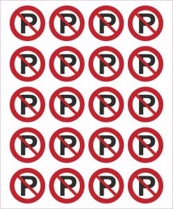Pictogram niet parkeren sticker - MeerStickers.nl